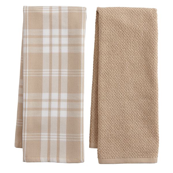 Food Network™ Plaid Dual-Purpose Kitchen Towel 2-pk.