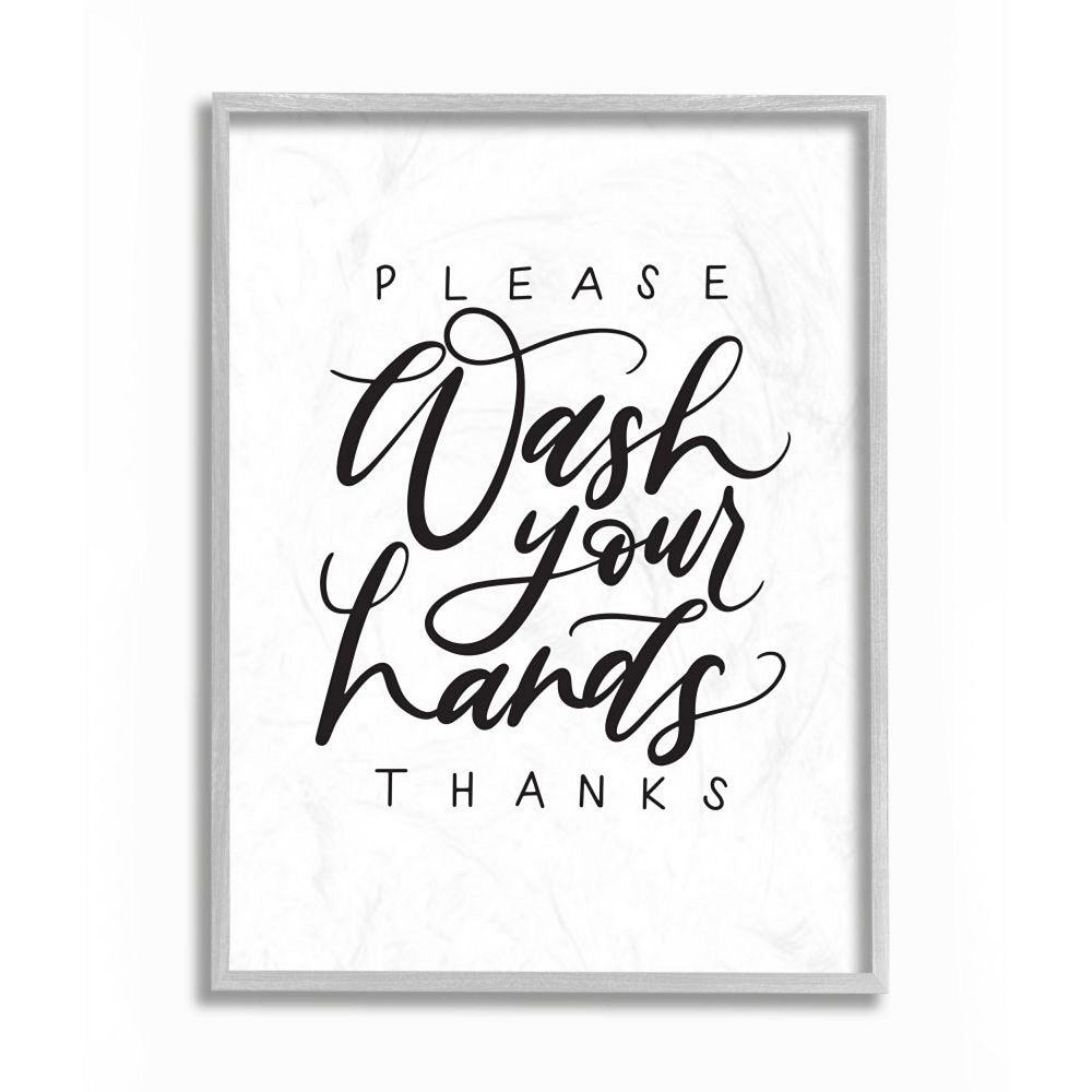 Stupell Home Decor What Your Hands Phrase Polite Bathroom Sentiment ...