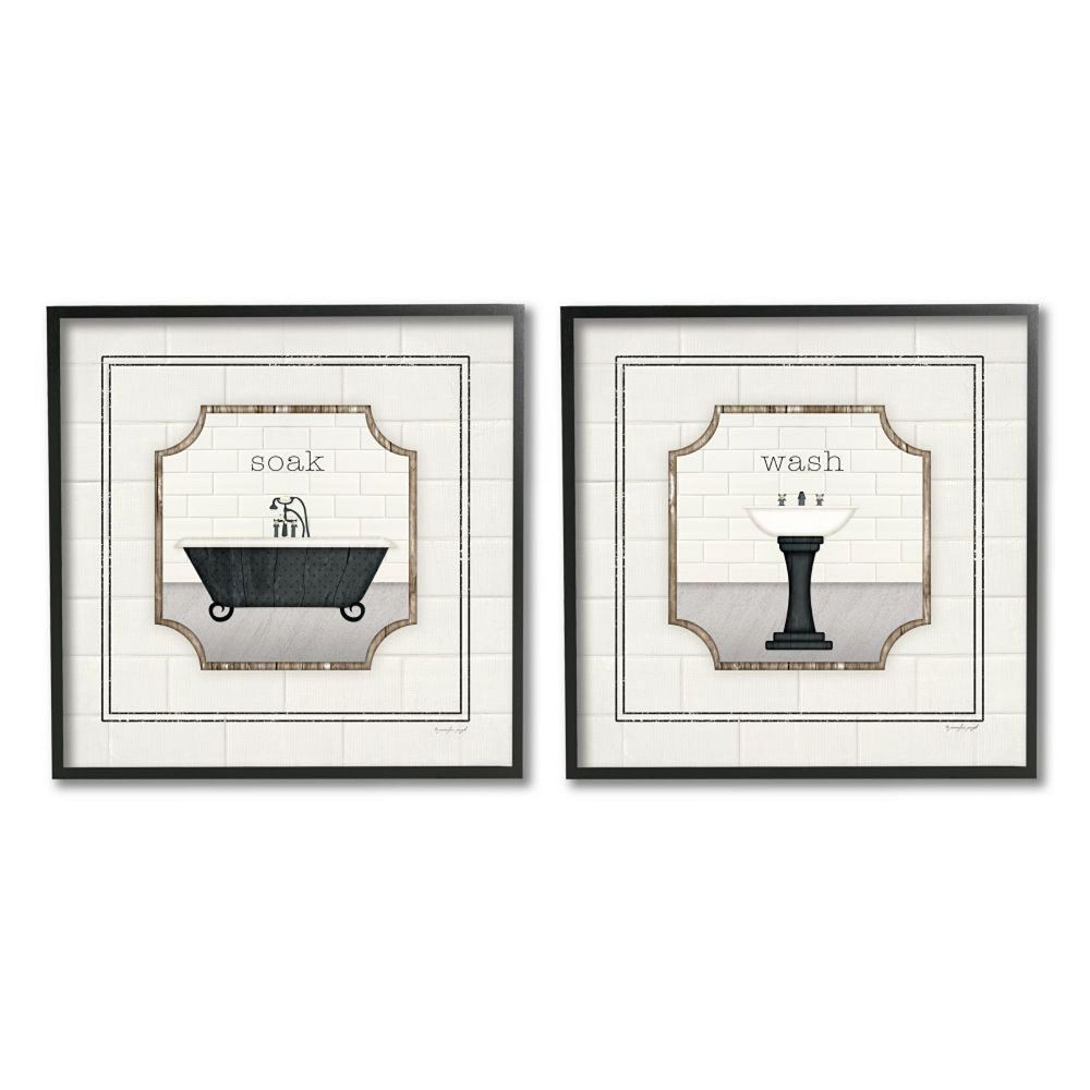 Stupell Home Decor Soak & Wash Framed Wall Art 2-piece Set