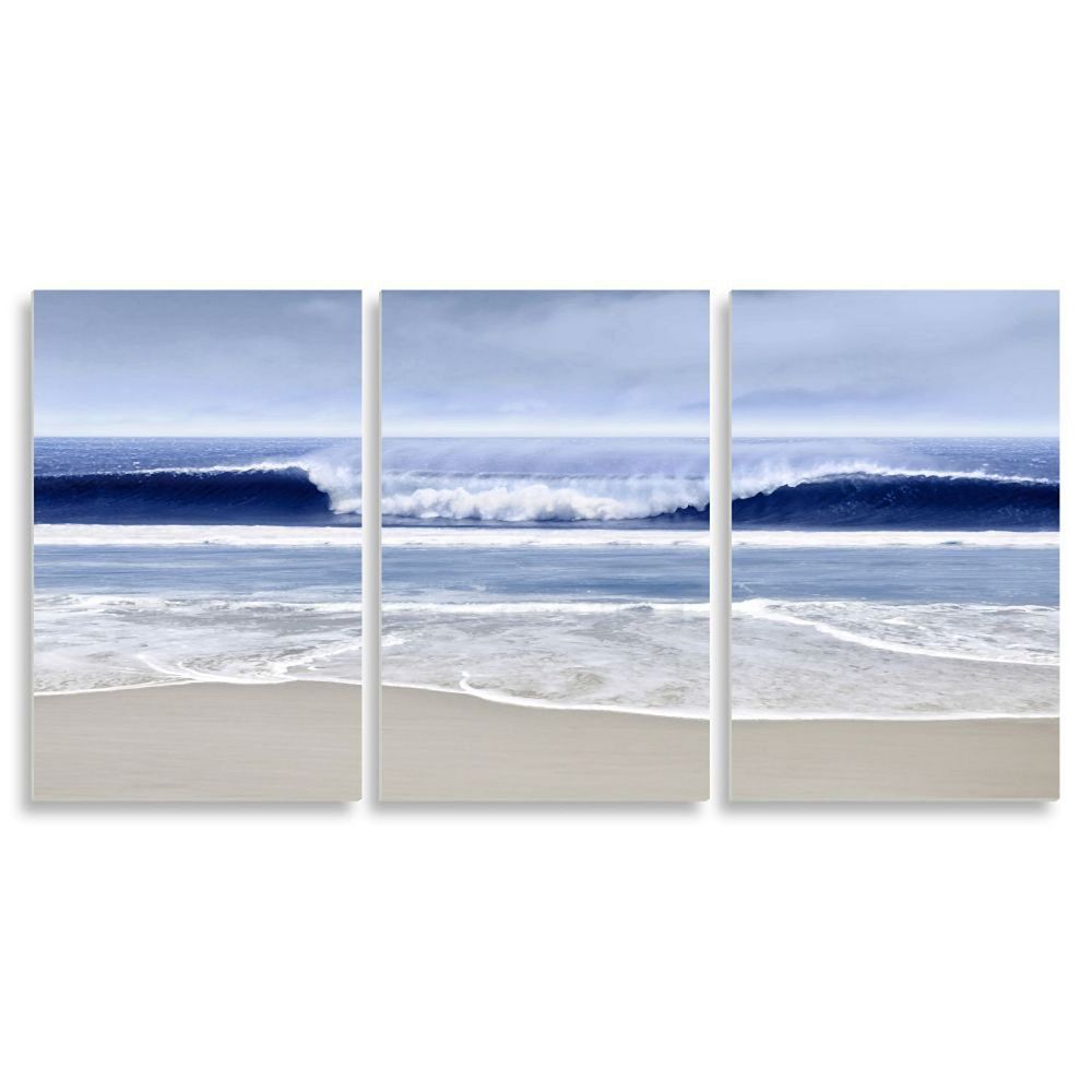 Stupell Home Decor Beach Wave Plaque Wall Art 3-piece Set