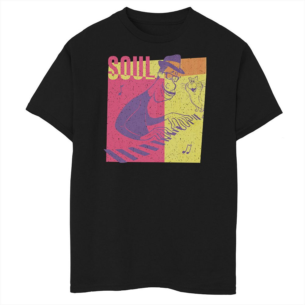 Disney / Pixar's Soul Boys 6-20 Joe Colorful Panels Portrait Graphic Tee