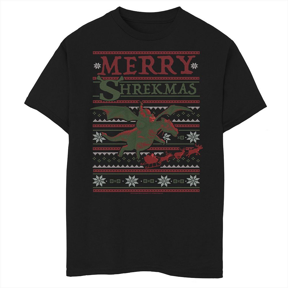 Boys 6-20 DreamWorks Shrek Merry Shrekmas From Donkey and Dragon ...