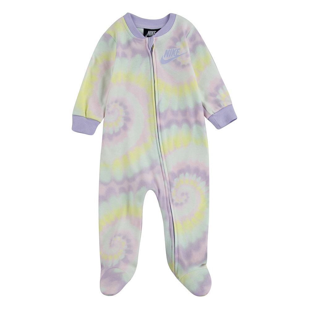 Baby Nike Tie Dye Zip Sleep & Play One Piece Pajamas