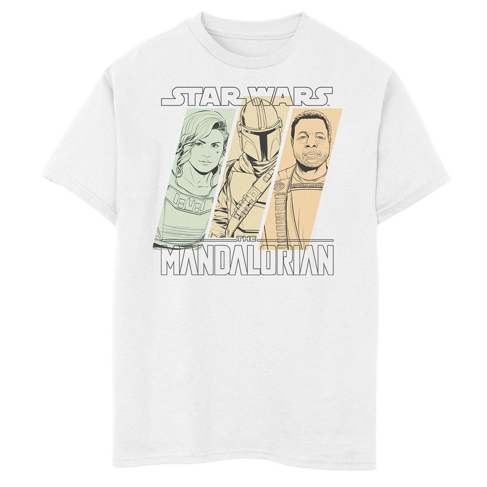 Boys 6-20 Star Wars The Mandalorian Mando Team Line Art Graphic Tee