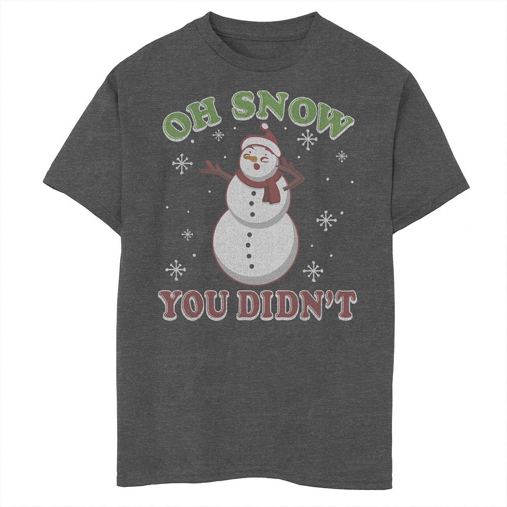 Boys 8-20 Snowman Oh Snow You Didn't Christmas Graphic Tee