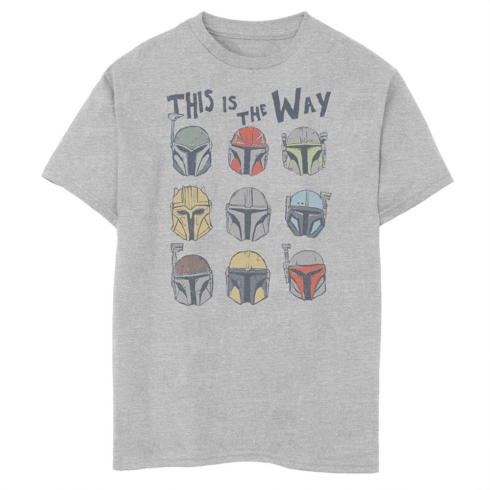 Boys 6-20 Star Wars The Mandalorian The Way Helmets Poster Graphic Tee