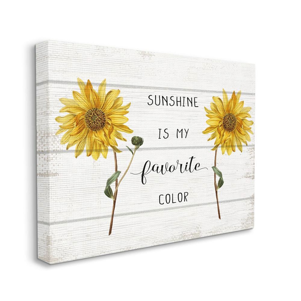 Stupell Home Decor Sunshine is My Favorite Color Canvas Wall Art