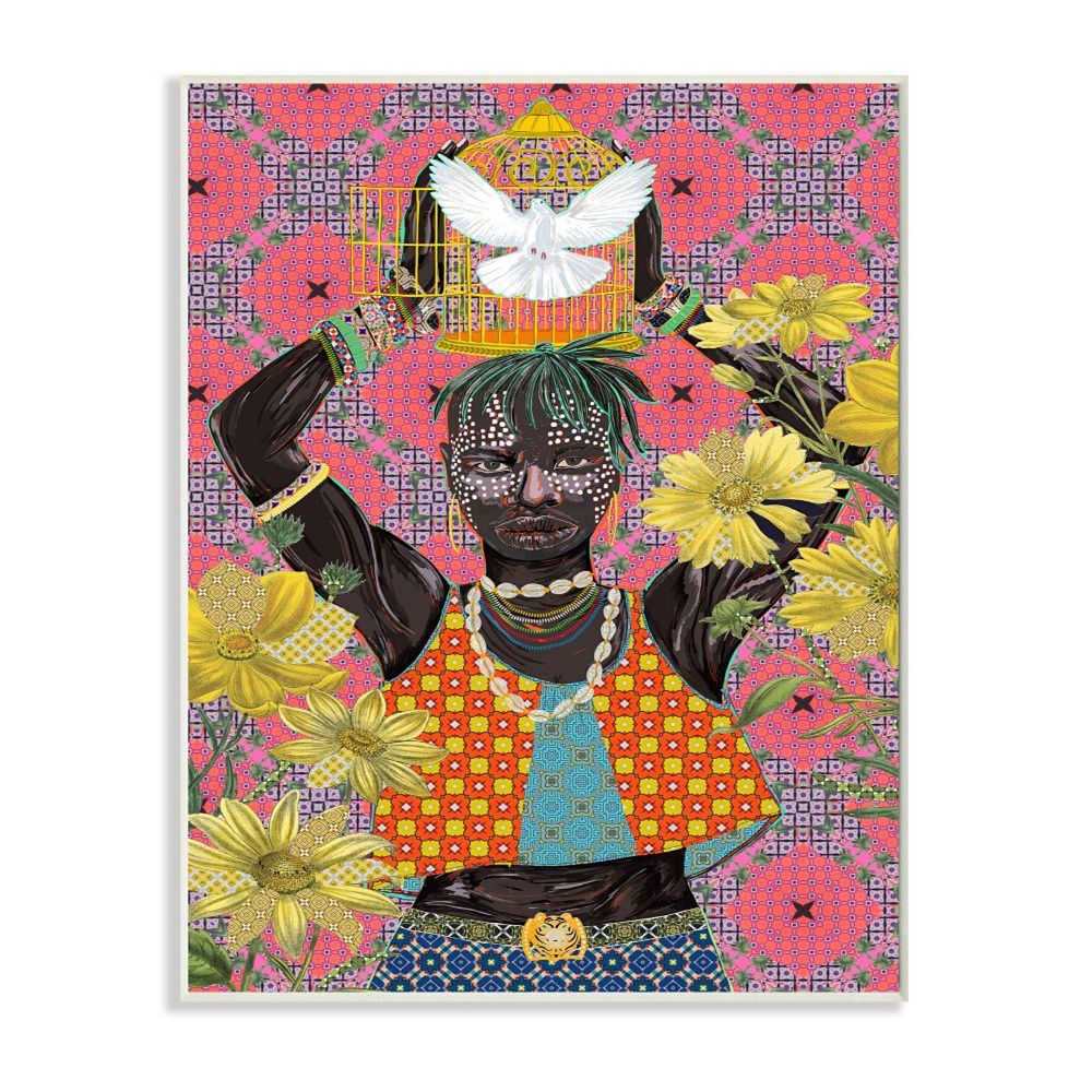 Stupell Home Decor Releasing Doves by Strong Male Figure Over Pattern ...