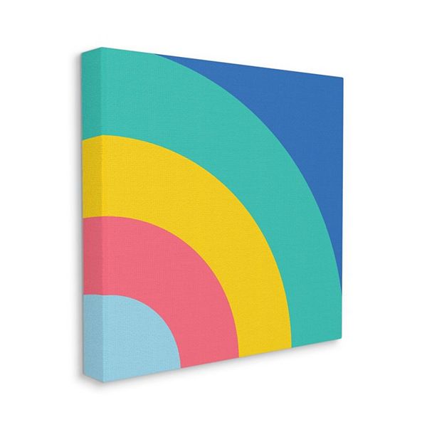Stupell Home Decor Color Block Rainbow Canvas Wall Art