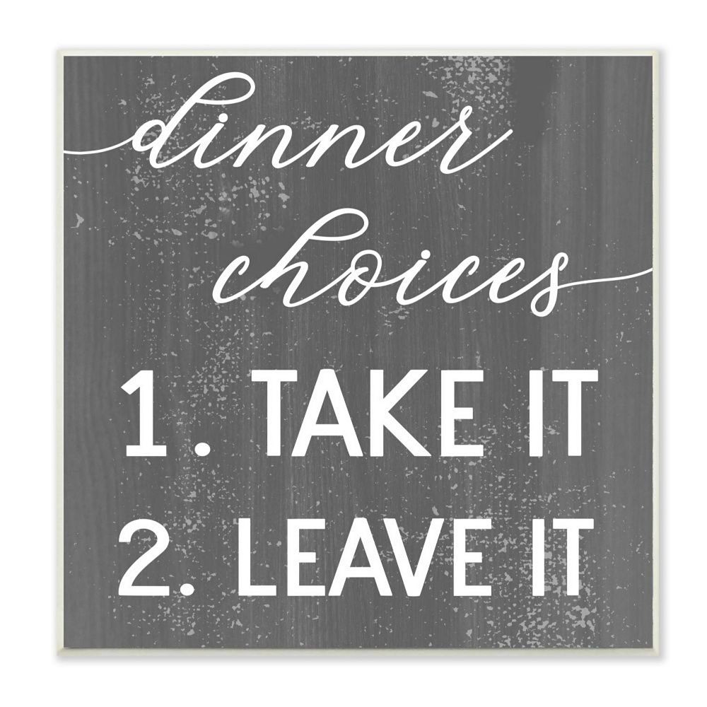 Stupell Home Decor Dinner Choices Plaque Wall Art