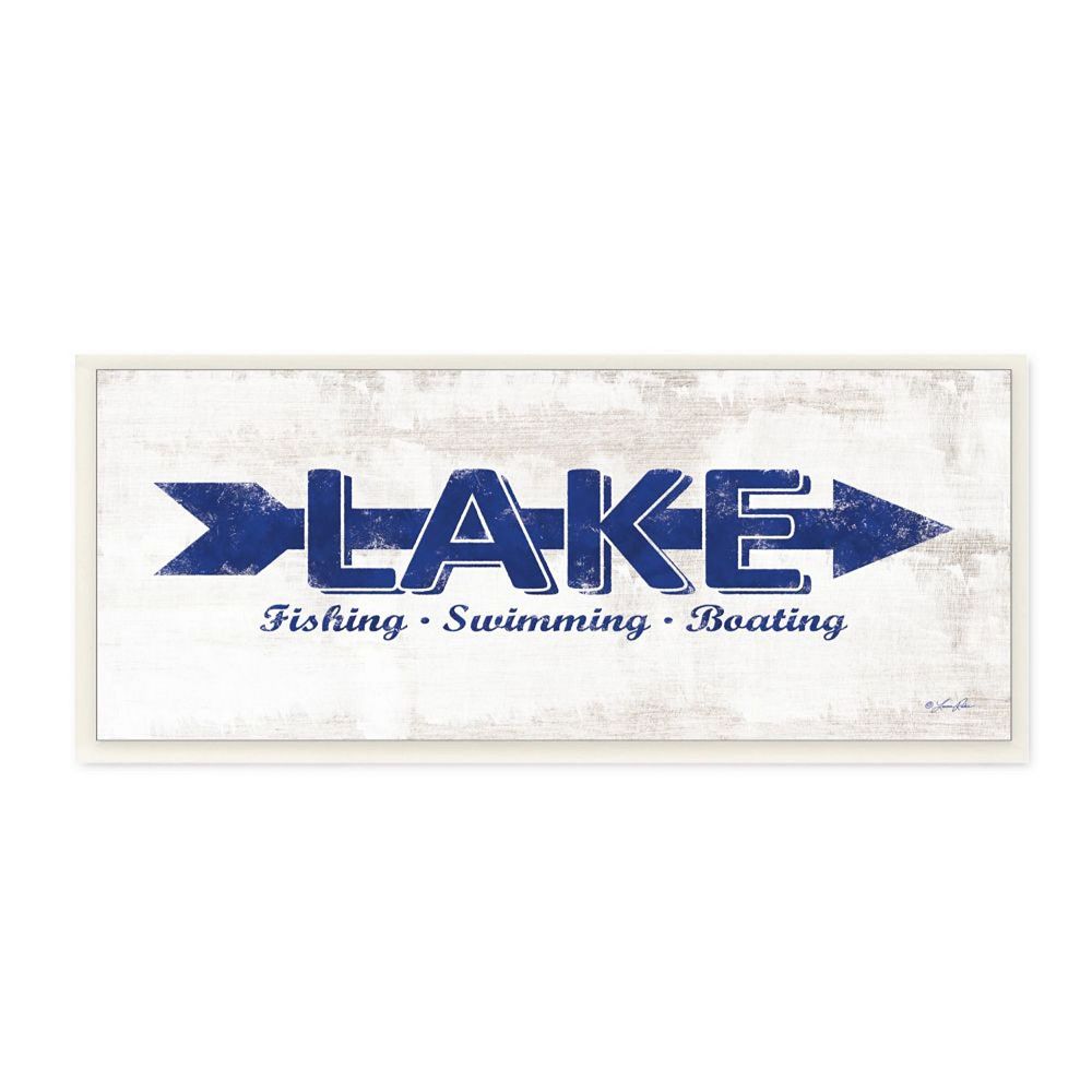 Stupell Home Decor Lake Directional Arrow Sign With Water Activities ...