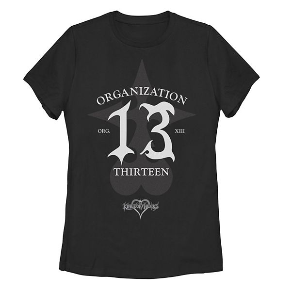 Juniors' Kingdom Hearts Organization Thirteen Logo Graphic Tee