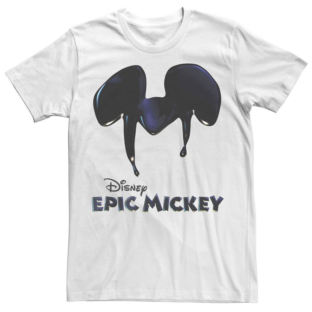 Disney's Epic Mickey Men's Dark Paint Drip Logo Tee
