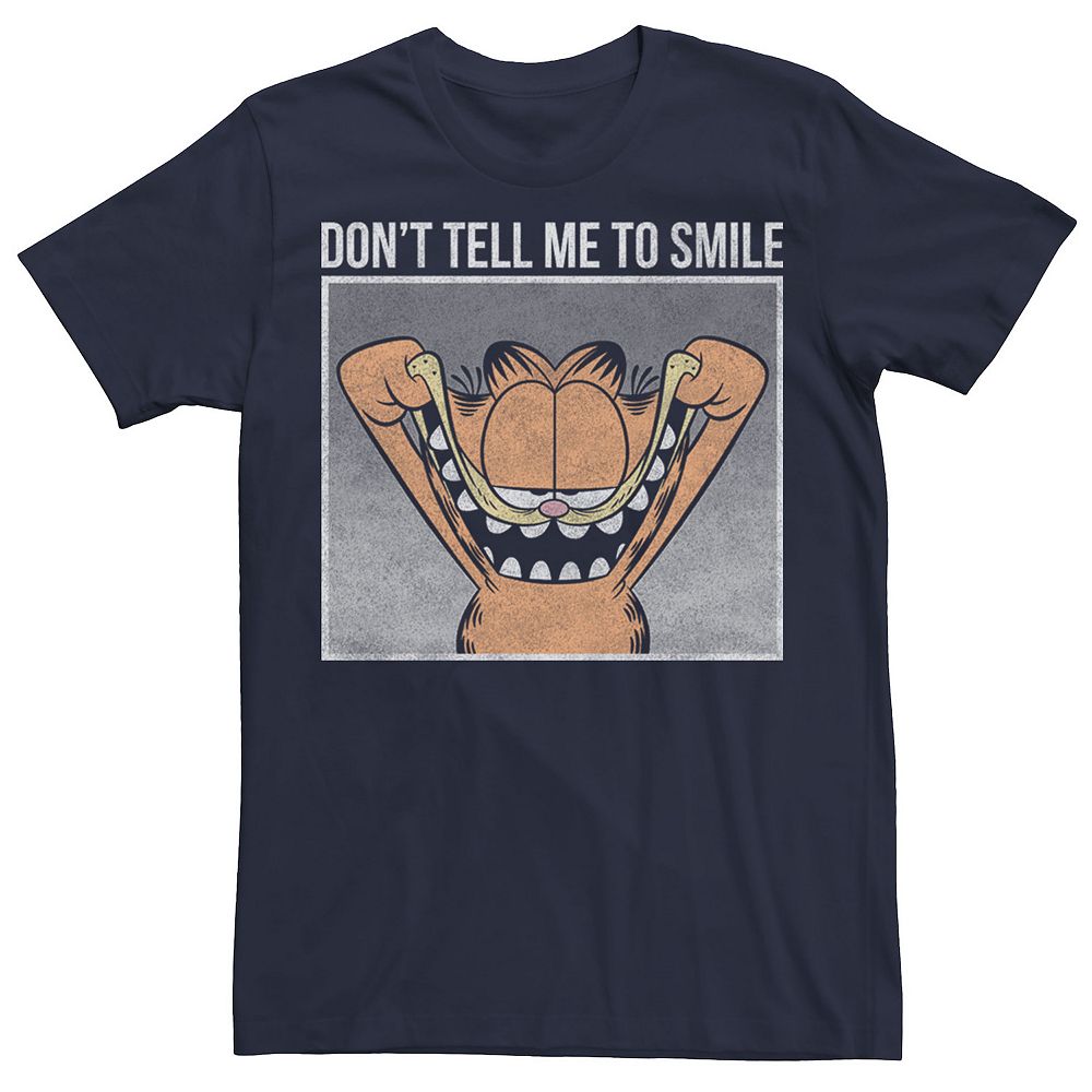 Men's Garfield Smile Text Memes Tee
