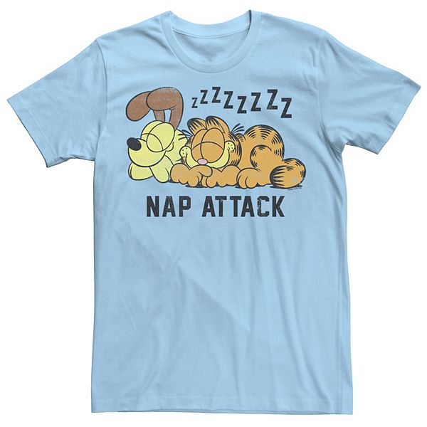 Men's Garfield Nap Attack Text Tee