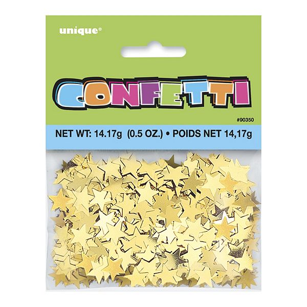 Unique Gold Star Confetti 0.5 oz.