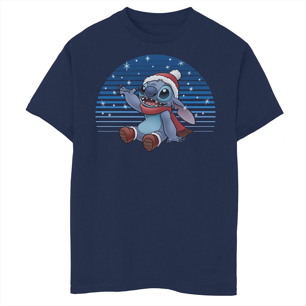 Disney's Lilo & Stitch Boys 6-20 Christmas Stitch Snowfall Portrait ...