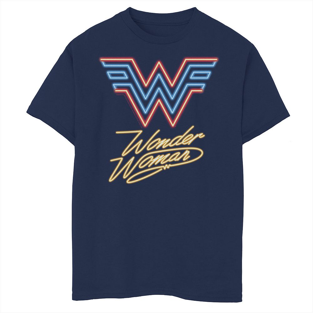 Boys 8-20 DC Comics Wonder Woman 1984 Neon Lights Logo Graphic Tee