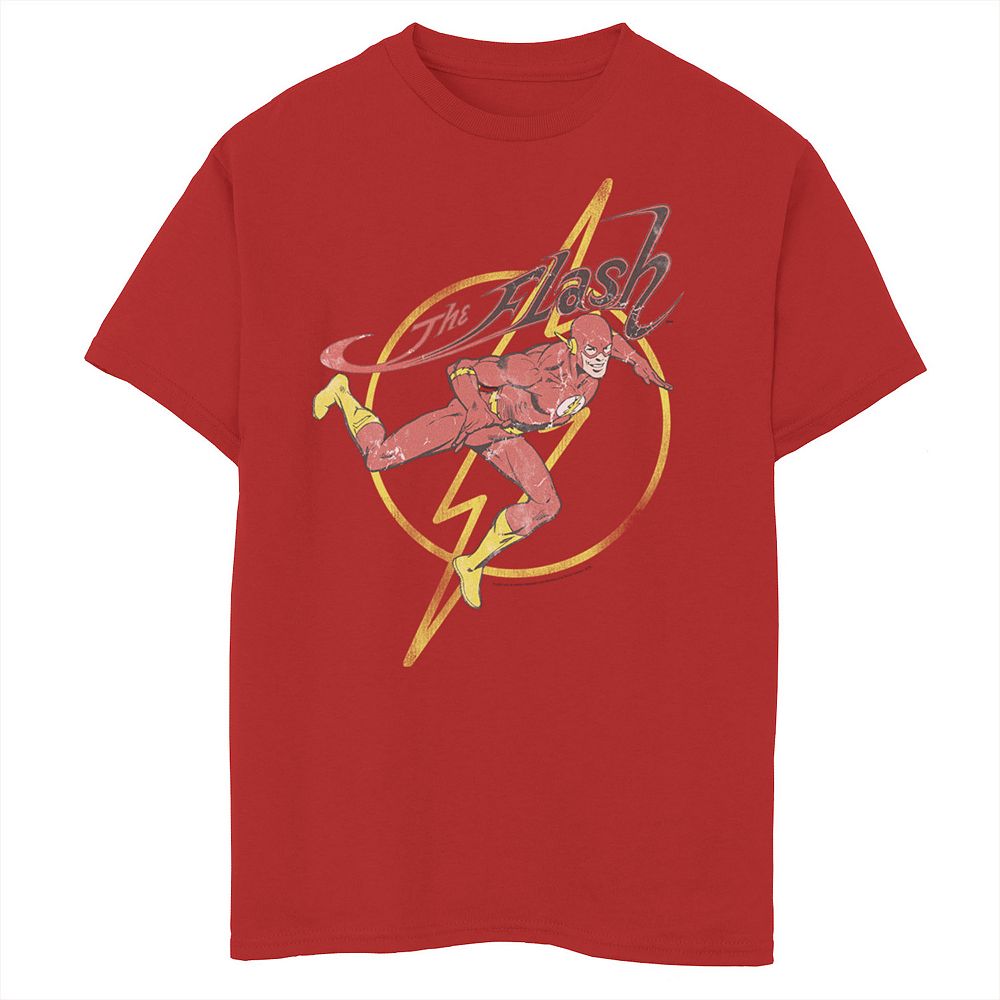 Boys 6-20 Flash Retro Portrait Logo Overlay Graphic Tee