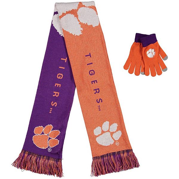 FOCO Clemson Tigers Glove & Scarf Combo Set