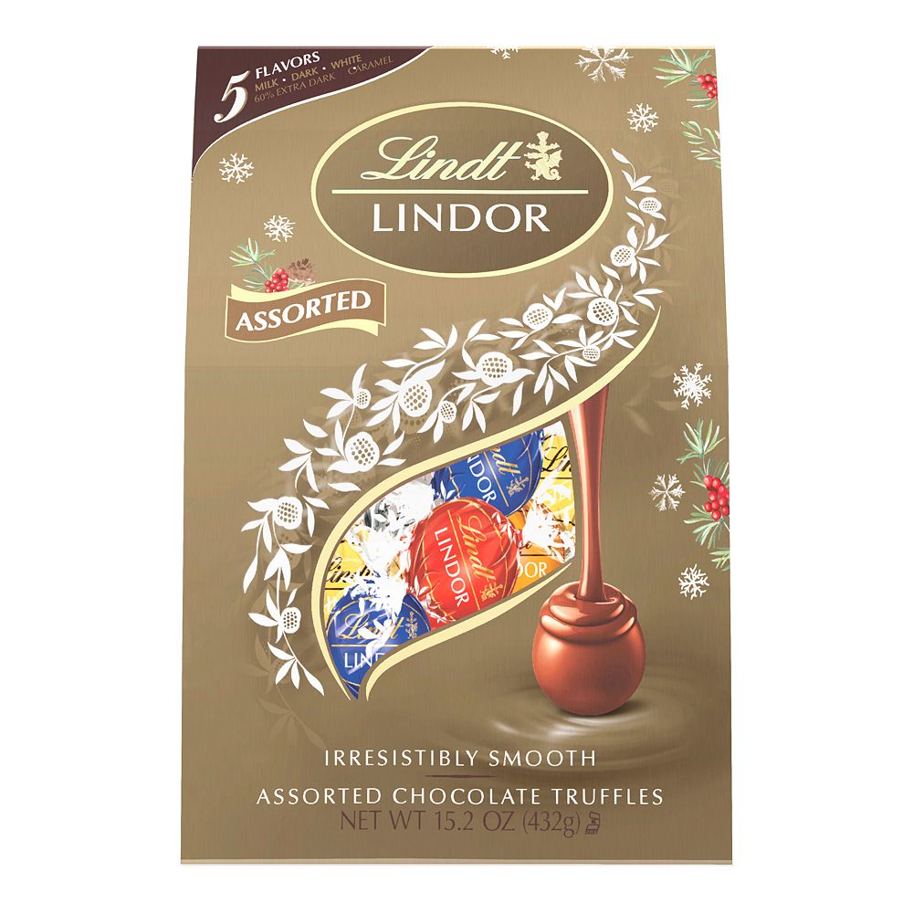 Lindt Lindor Holiday Assorted Candy Truffles 15.2-oz. Bag