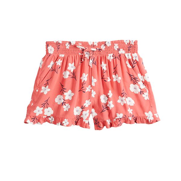 Girls 4-20 SO® Smocked Waistband Ruffled Shorts in Regular & Plus Size