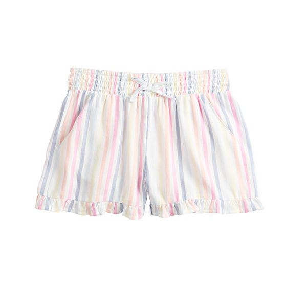 Girls 4-20 SO® Smocked Waistband Ruffled Shorts in Regular & Plus Size