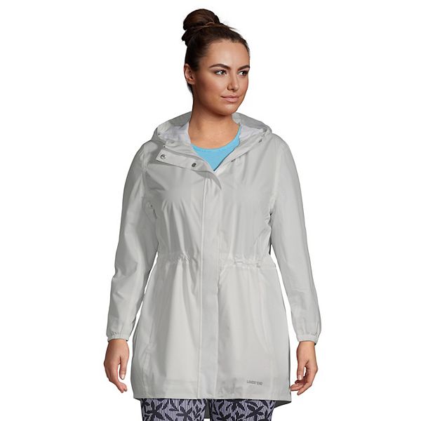 Plus Size Lands' End Hooded Packable Raincoat