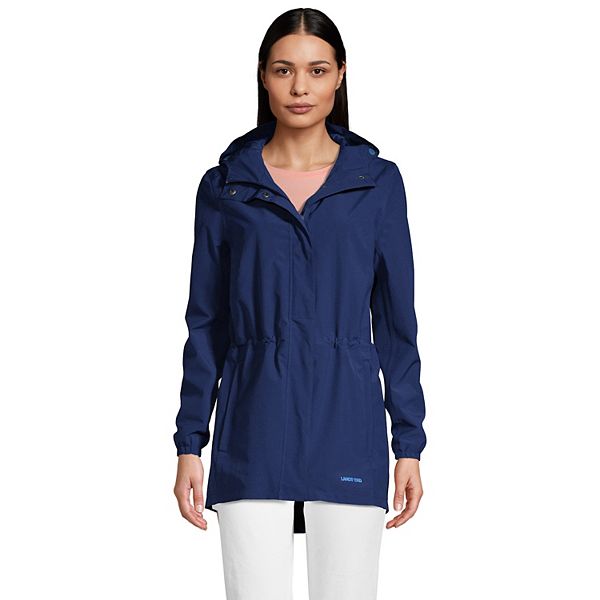 Women's Lands' End Hooded Packable Raincoat