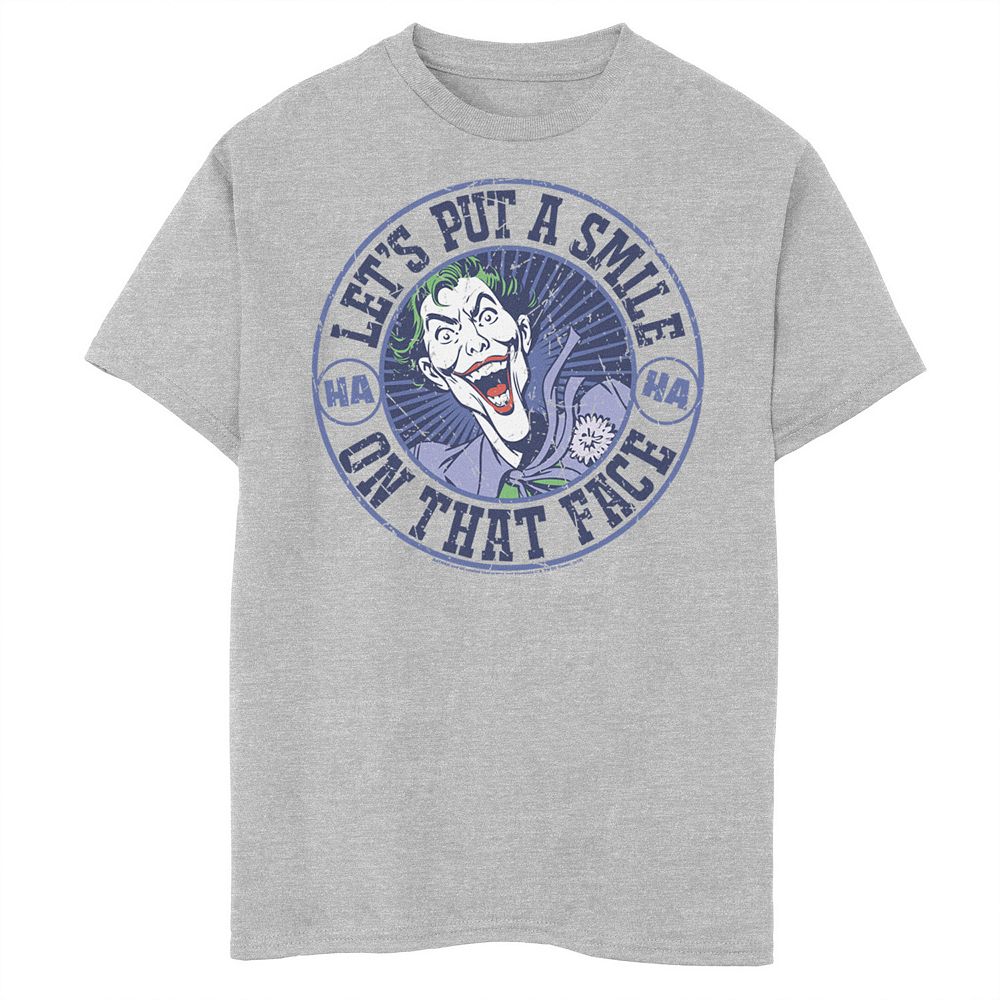 Boys 6-20 Batman Joker Put A Smile On That Face Wrap Around Graphic Tee