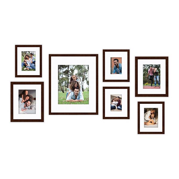 COURTSIDE MARKET Harvest Walnut Finish Collage Frame 7-piece Set
