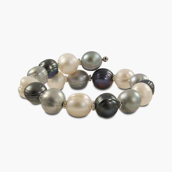 Sterling Silver Dyed Freshwater Cultured Pearl Wrap Bracelet