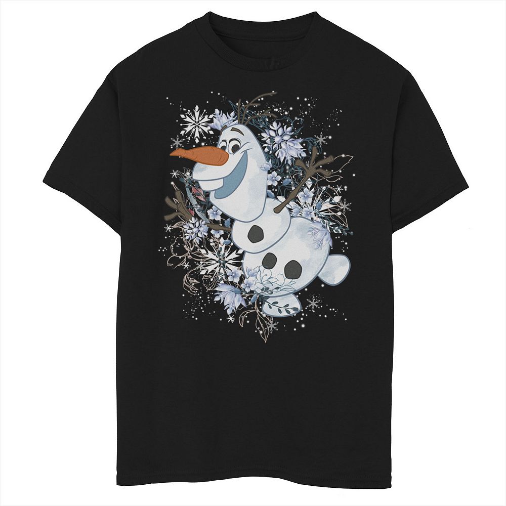 Disney's Frozen Boys 6-20 Olaf Dancing In The Snowflakes Graphic Tee