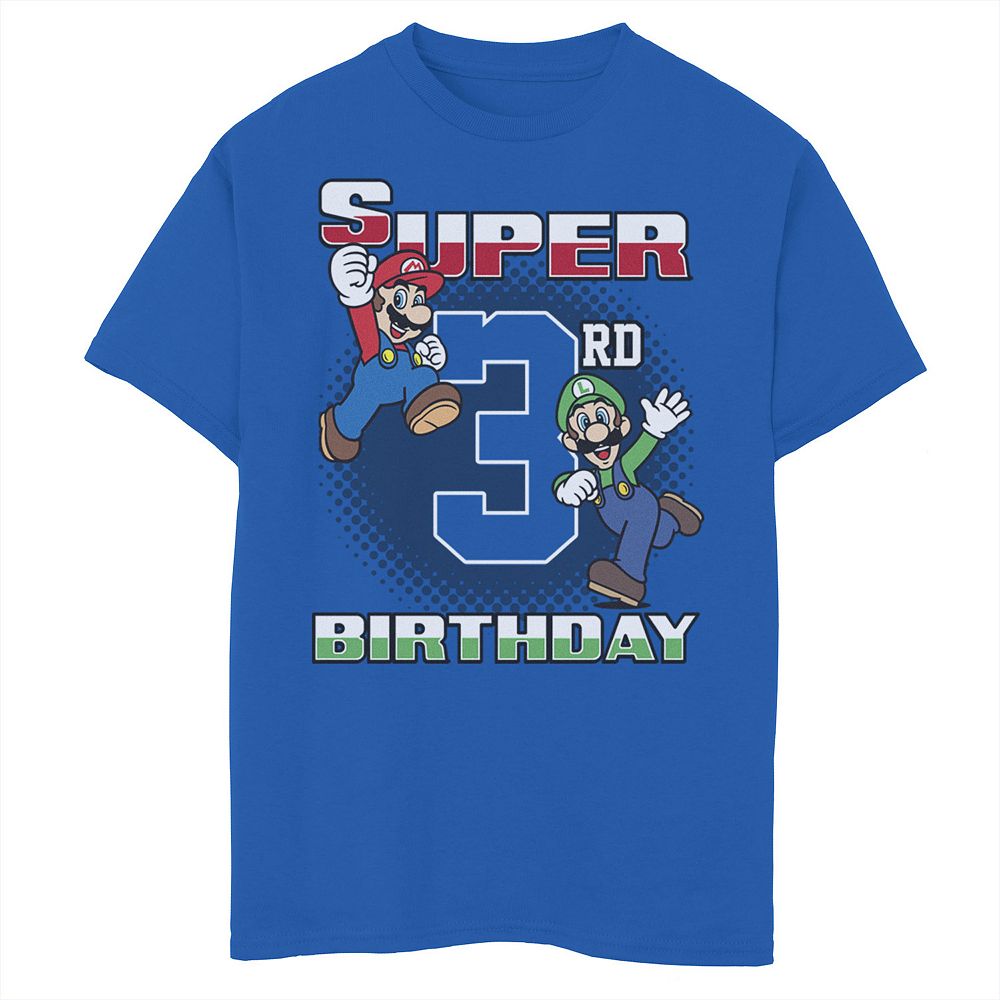 Boys 6-20 Nintendo Super Mario And Luigi Super Birthday 3rd Birthday ...