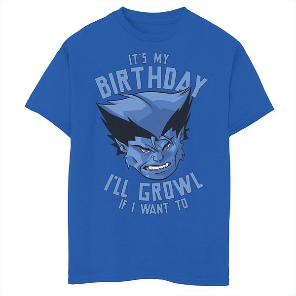 Boys 8-20 Marvel X-Men Beast It's My Birthday I'll Growl If I Want To ...