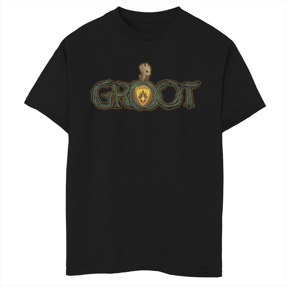 Boys 8-20 Marvel Groot Cartoon Vines Name Text Graphic Tee