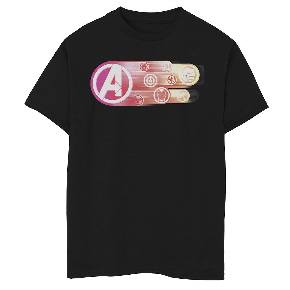 Boys 6-20 Marvel Avengers Endgame Team Symbols Avenger Color Fade ...