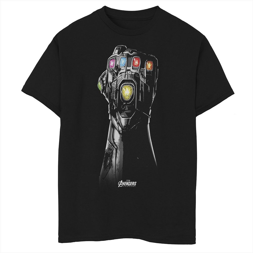 Boys 6-20 Marvel Avengers Endgame Infinity Stone Gauntlet Grey Scale ...