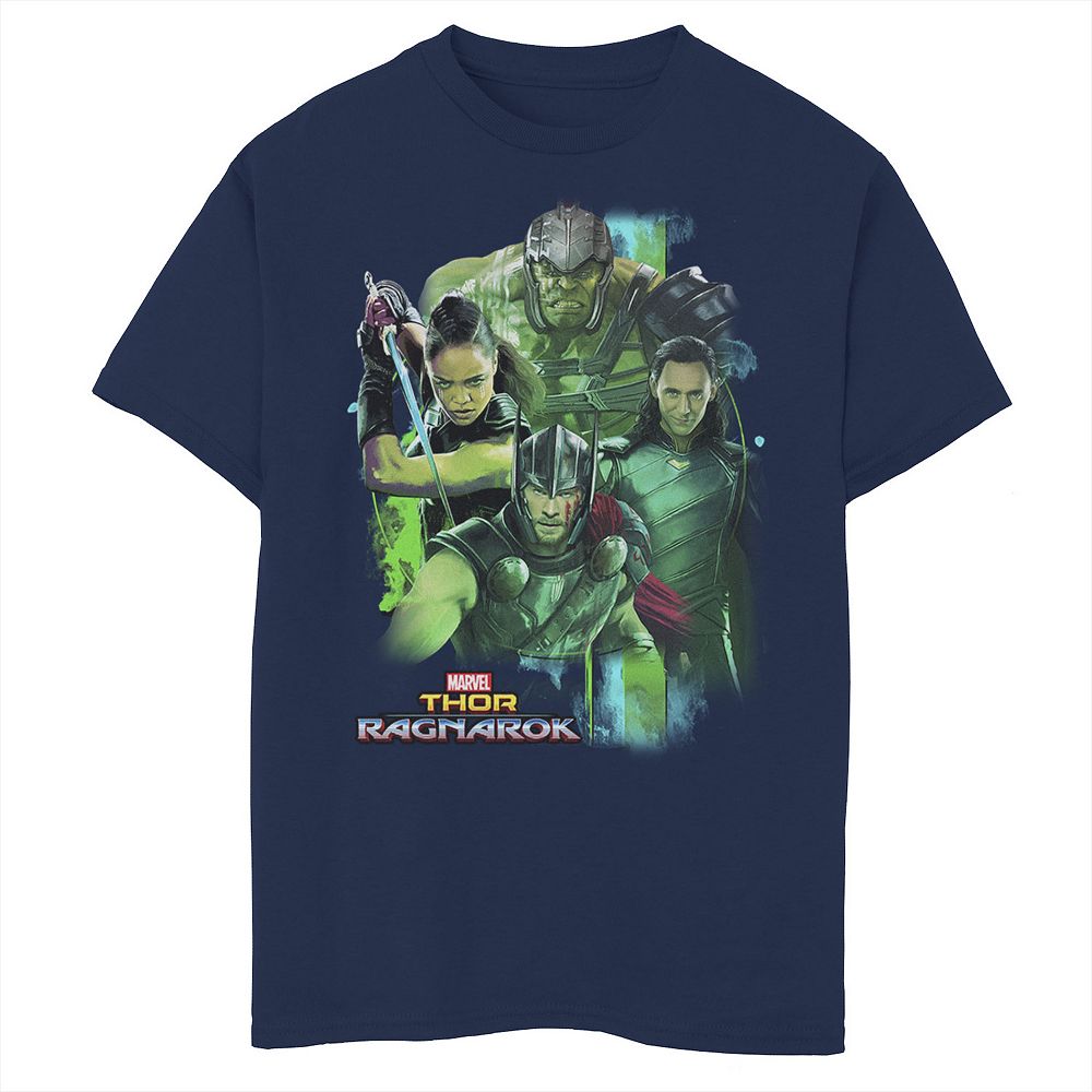 Boys 6-20 Marvel Thor Ragnarok Loki Hulk Valkyrie Team Graphic Tee