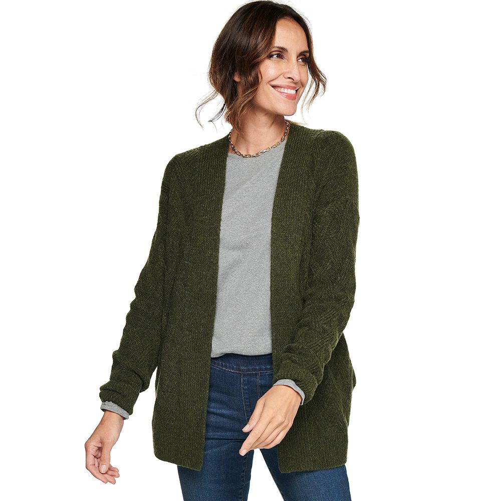 Women's Croft & Barrow® Extra Cozy Open-Front Cardigan