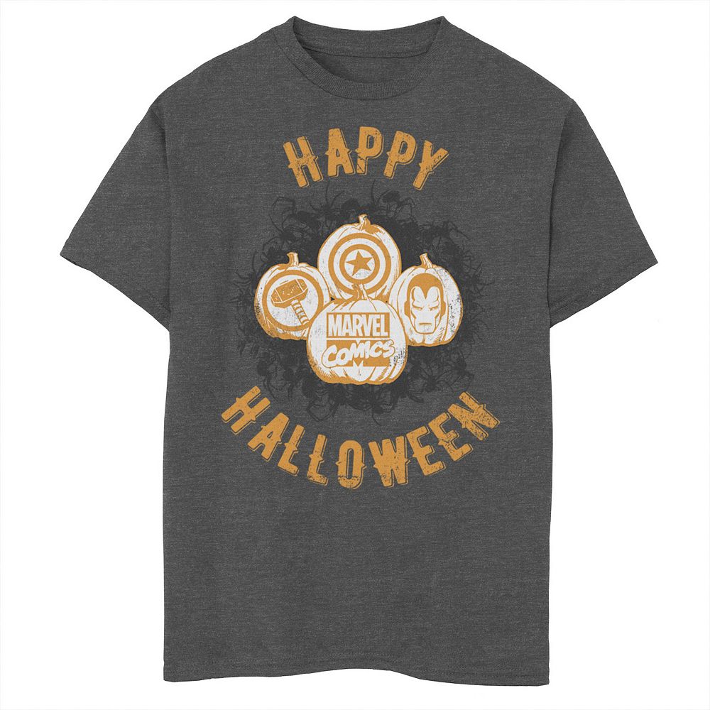 Boys 6-20 Marvel Avengers Pumpkins Happy Halloween Graphic Tee