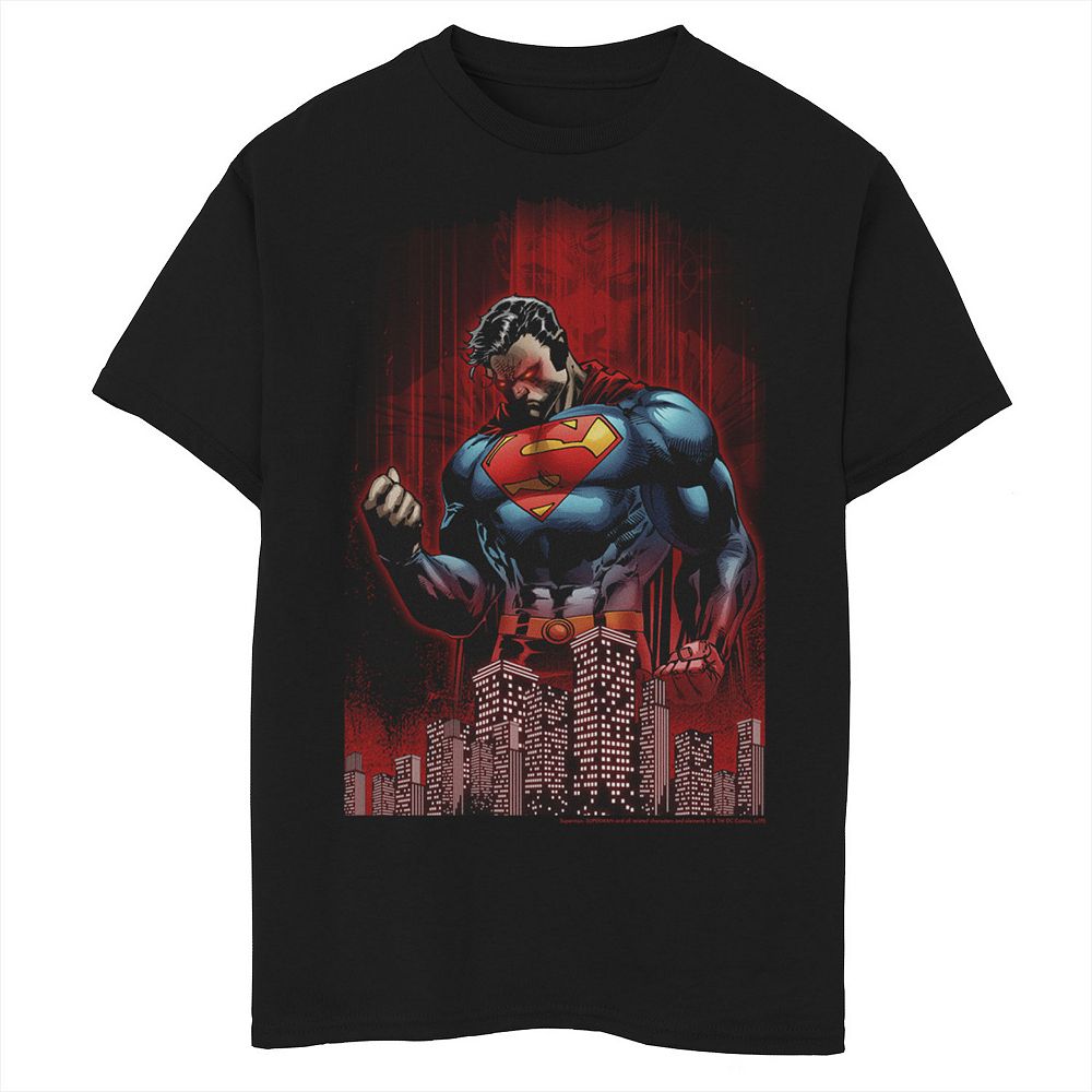 Boys 8-20 DC Comics Superman Power Flex Skyline Comic Poster Graphic Tee
