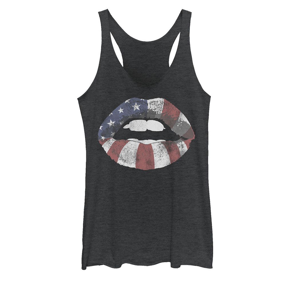 Juniors' Rocking Lips Of America Tank Top