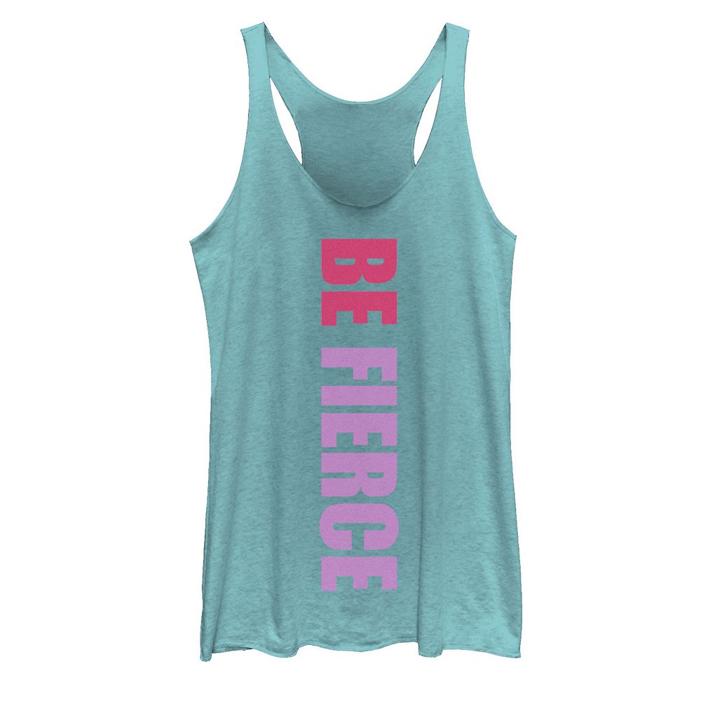 Juniors' Be Fierce Vertical Graphic Tank Top