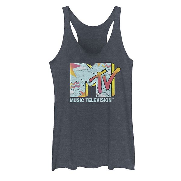 Juniors' MTV Logo Hollow Abstract Tank Top