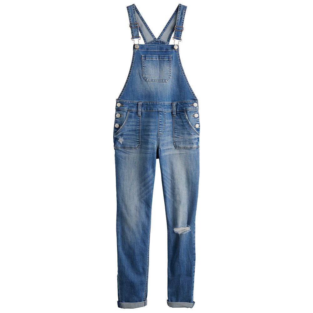 Girls 4-20 SO® Denim Porkchop Overalls in Regular & Plus Sizes