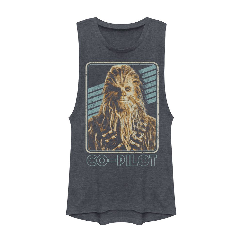Juniors' Star Wars Han Solo Movie Chewie Co-Pilot Muscle Tank Top
