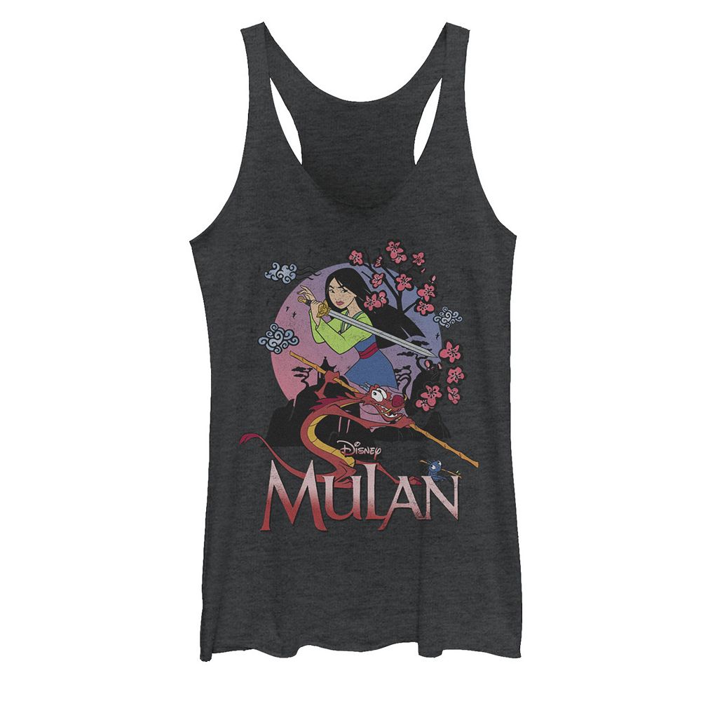 Disney's Mulan And Mushu Collage Portrait Logo Juniors' Tank Top