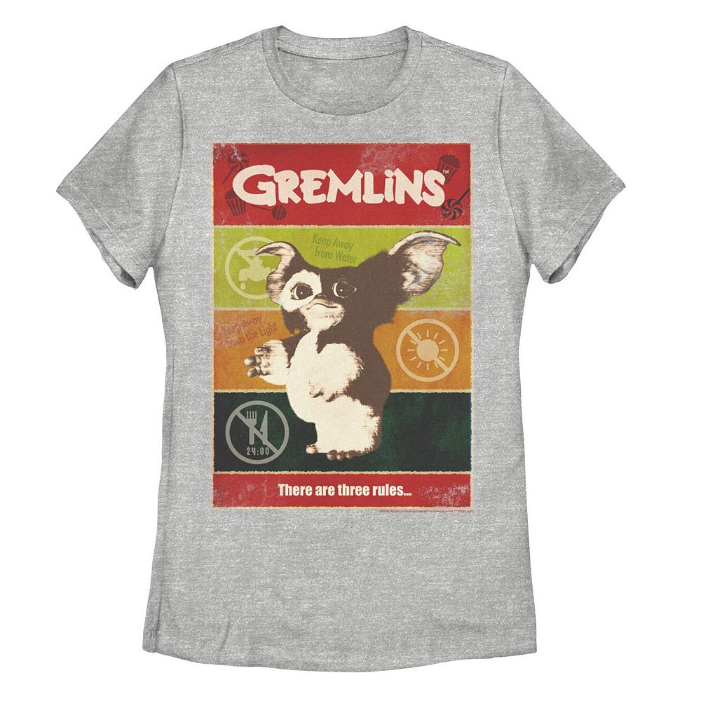 Juniors Gremlins Gizmo Paneled Three Rules Poster Tee
