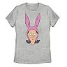 Juniors' Bob's Burgers Louise Angry Big Face Graphic Tee